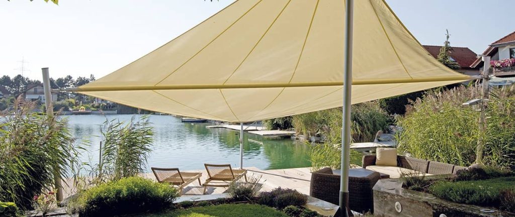 Retractable Shade Sail Garden and Commercial Entertainment